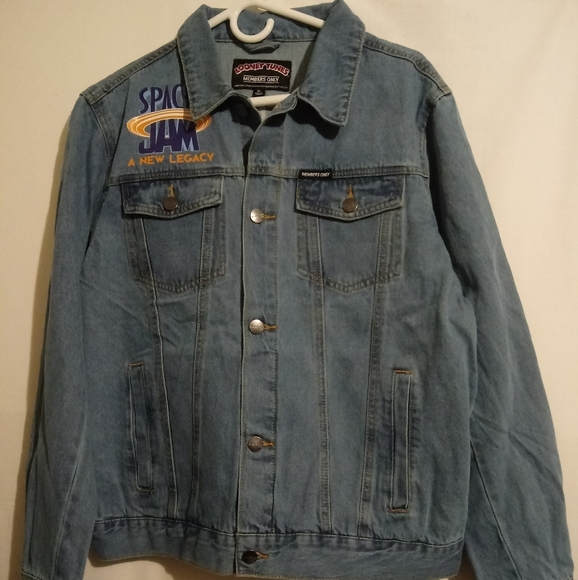 Members Only | Jackets & Coats | Members Only Space Jam Denim Jacket Xl ...